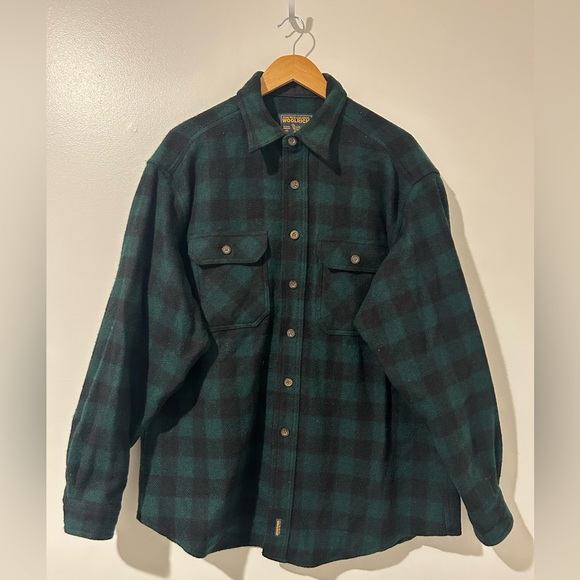 Woolrich | Jackets & Coats | Vintage Woolrich Plaid Green And Black ...